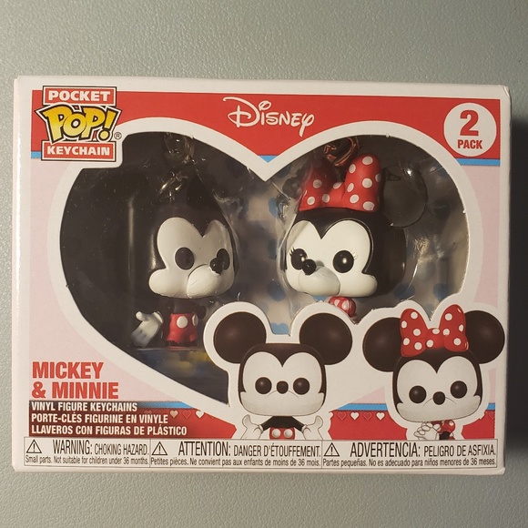 Funko | Accessories | Pocket Pop Disney Mickey Minnie Mouse Keychains ...